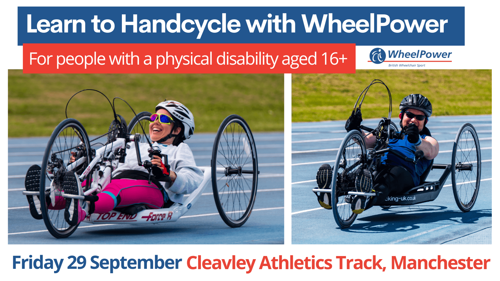 Learn to Handcycle with WheelPower in Manchester - WheelPower